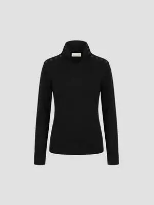 Dries Van Noten Humond" High Neck Cotton Top With Button Detailing