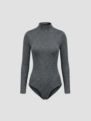 JIL SANDER Tailored Wool Bodysuit - Antracite