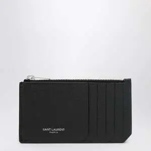 Saint Laurent Calf Leather Card Holder - Nero