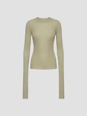 Rick Owens Ribbed Long Sleeve T-shirt - Sand