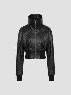 Rick Owens Leather Bomber Jacket