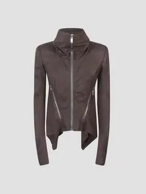 Rick Owens Zip Mini Biker Jacket - Darkdust