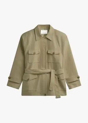 THE FRANKIE SHOP Mini Utility Belted Jacket