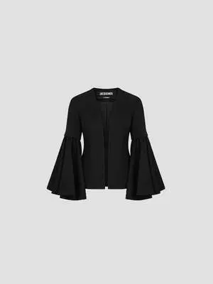 Jacquemus Mini Veste With Paint And Sand Details - Black