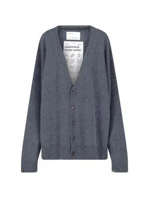 Extreme Cashmere V-neck Button-front Cardigan - Grey