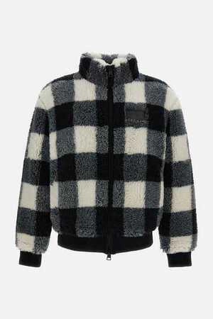 Givenchy Checked Fleece Zip-up Bomber Jacket