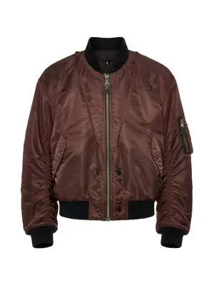 MAISON MARGIELA Quilted-effect Crewneck Jacket With Center Zip And Snap Front