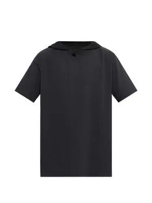 MAISON MARGIELA Crew Neck T-shirt With Printed Hood And Adjustable Drawstring