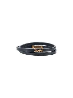 Saint Laurent Leather Wrap Bracelet