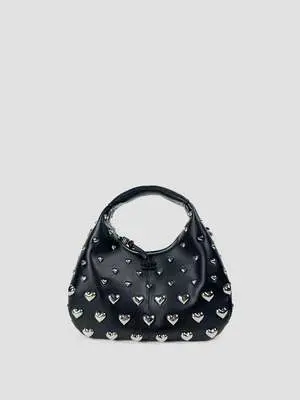 GANNI Mini Heart Hobo Handbag