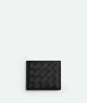 Bottega Veneta 9.5 Cm Mini Leather Wallet With 8 Card Slots, 2 Note Compartments & 2 Additional Pockets - Nero