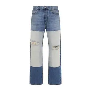 MAISON MARGIELA Color Block Distressed Jeans
