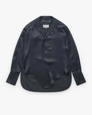 MAISON MARGIELA Long-sleeved Shirt - Light Blue/grey