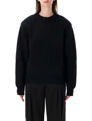 THE FRANKIE SHOP Wool-blend Sweater With Padded Shoulders And Raglan Sleeves