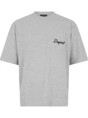 Dsquared2 Logo Detail Cotton T-shirt - Grey Melange