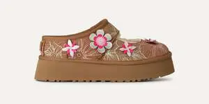 UGG Mini Slip-on Platform Sandals With Floral Embellishments
