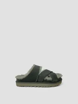 UGG Mini Crisscross Strap Slip-on Sandals - Dense Smoke