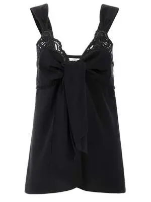 CHLOÉ CHLOÉ Sleeveless Silk Top With Bow Detail
