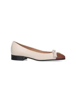 Valentino Garavani Leather Tassel Ballet Flats