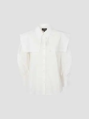 A.p.c. Cotton Button-up Shirt With Statement Collar