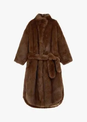 THE FRANKIE SHOP Ravello Faux Fur Robe Jacket