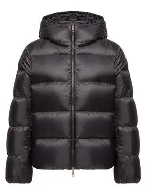 Moncler Down-filled Puffer Coat With Hood And Logo Patch