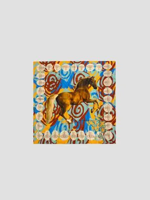 VIVIENNE WESTWOOD Horse Square Scarf 90x90