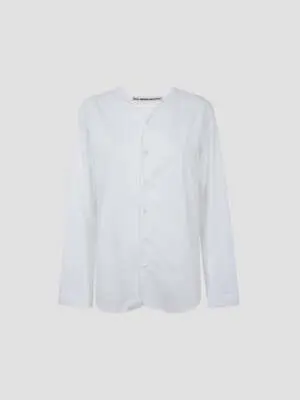 META CAMPANIA COLLECTIVE Exaggerated Cotton Shirt - White