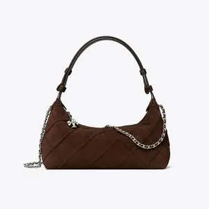 Tory Burch Mini Suede Pochette - Stone