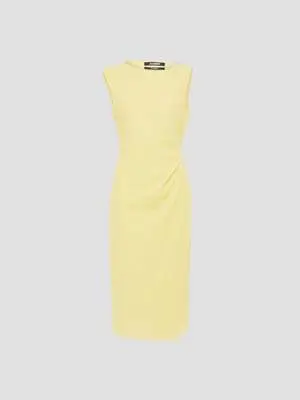 Jacquemus Draped Mini Robe - Yellow