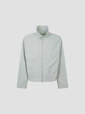 Dries Van Noten Zip-up Striped Cotton Jacket