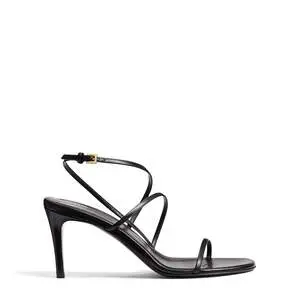 Khaite Loop Sandal 75" High Heel Sandals - Black