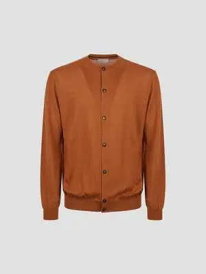 Herno Wool-silk Blend Cardigan - Rame
