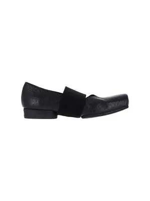 UMA WANG Calf Leather Flat Shoes - Black