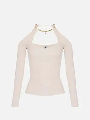 Elisabetta Franchi Knit Sweater - Avorio