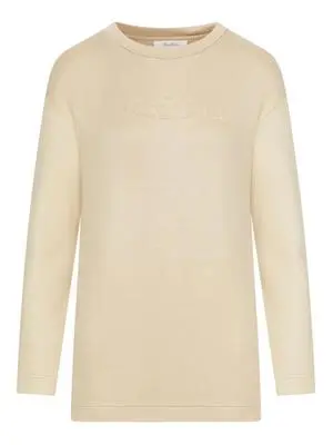Max Mara Silk Blend Crew Neck Sweater - Caramel