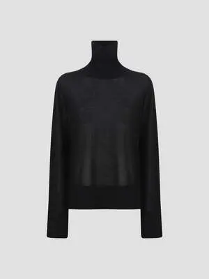 TOTEME Slit Sleeve Turtleneck Sweater