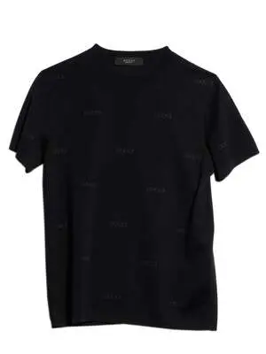 Gucci Wool And Silk Blend Jacquard Short-sleeve Sweater, Regular Fit