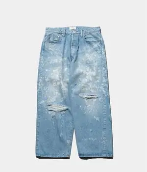 HERILL Distressed Paint Splatter Denim Top