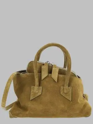 Attico 100% Leather Shoulder Bag - Green