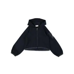 Moncler Fw24 Hooded Zip-up Jacket With Logo Detail
