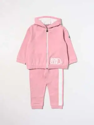 Moncler Cotton Zip-up Hooded Set With Logo Detail