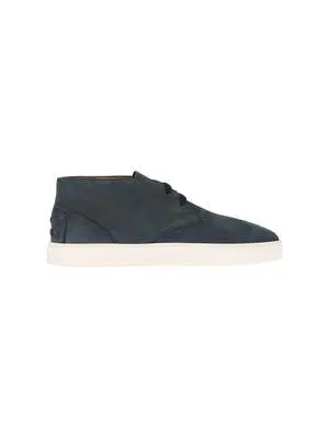 TOD`S Leather High-top Sneakers - Blue