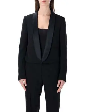 TOM FORD Satin-trimmed Tuxedo Jacket - Black-blue