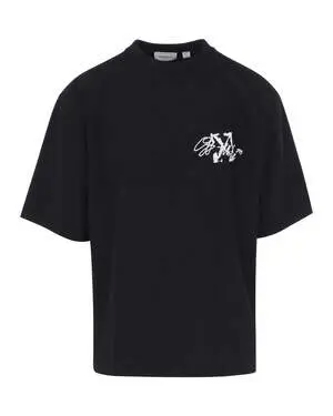 Off-White Oversized Graphic T-shirt - Black