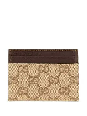 Gucci Gucci Mini Leather Wallet With Tone-on-Tone Trim, Contrasting Stitching & Card Slots Beige