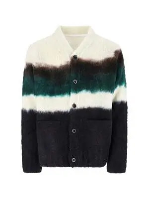 Sacai Wool Blend Button-front Cardigan - Multicolor