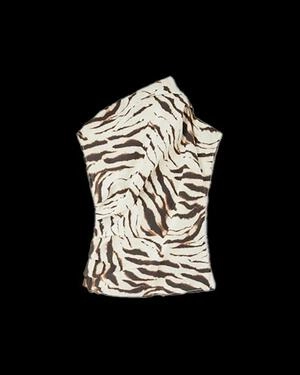 GANNI Stretch Cotton Ruched Top