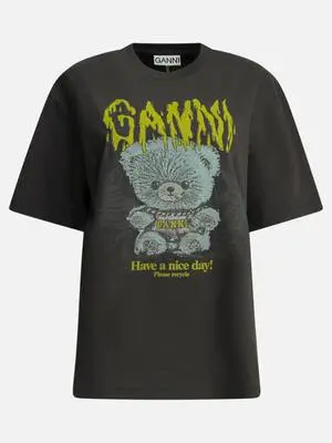 GANNI Heavy Cotton Teddy Graphic T-shirt
