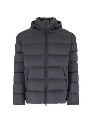 Herno Hooded Quilted Puffer Jacket - Grey